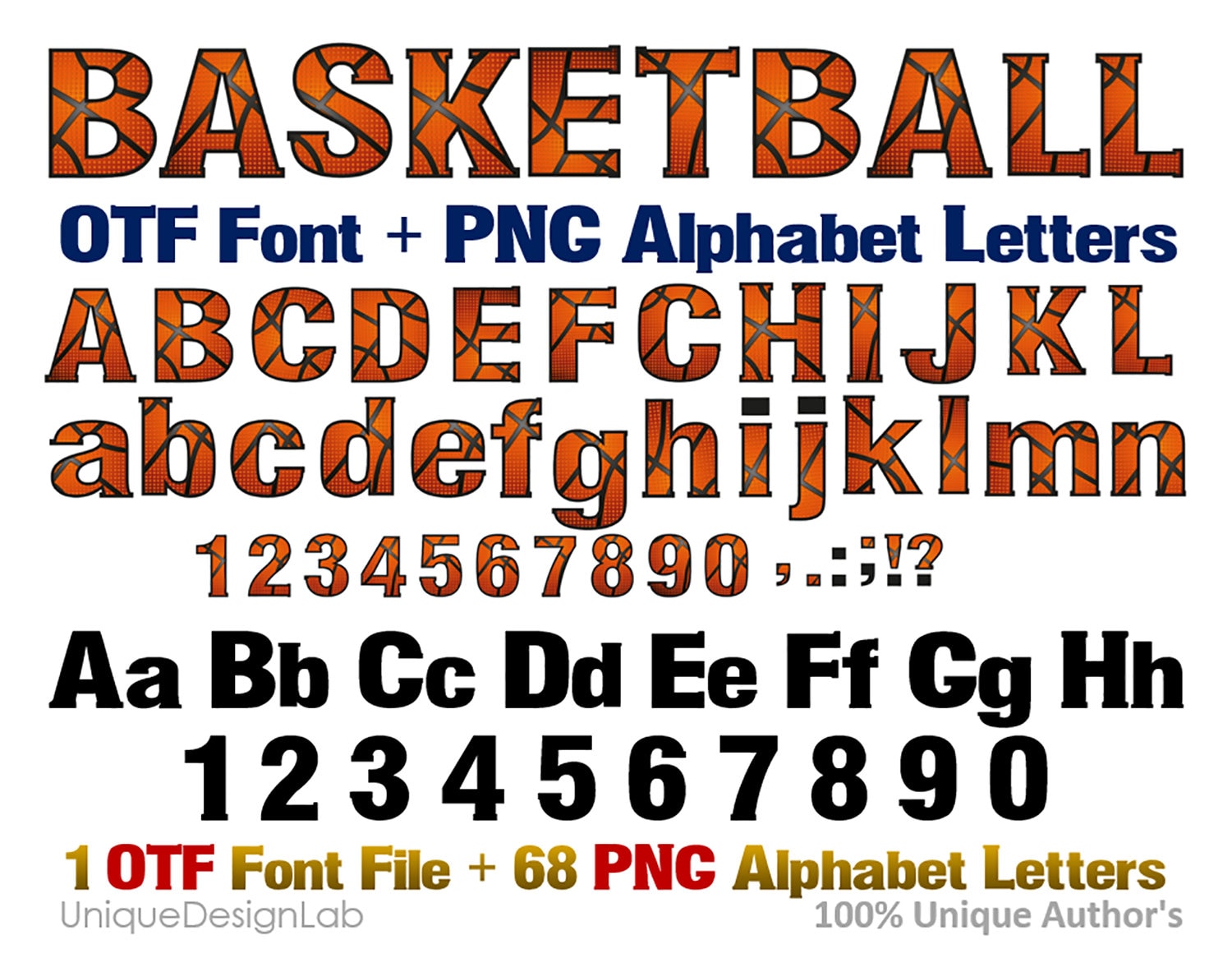 Baloncesto alfabeto letras PNG Baloncesto fuente OTF | Etsy