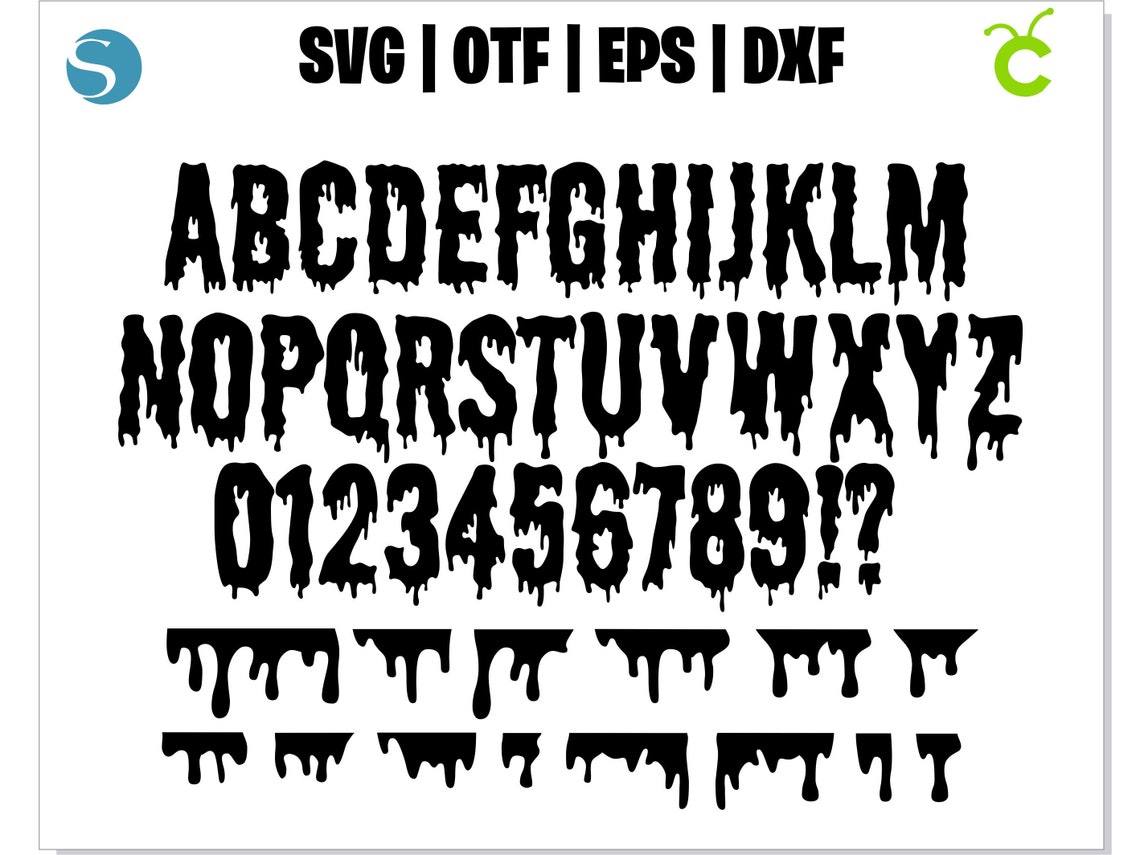 Dripping Font SVG Dripping Font OTF Dripping Font für | Etsy