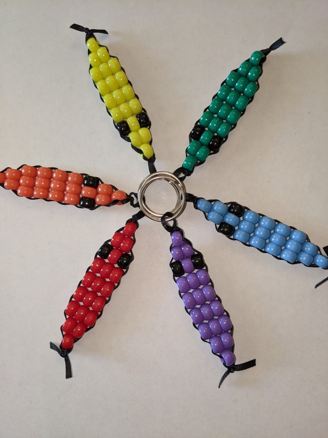 Rainbow Solid Colored Beaded Snake - Etsy