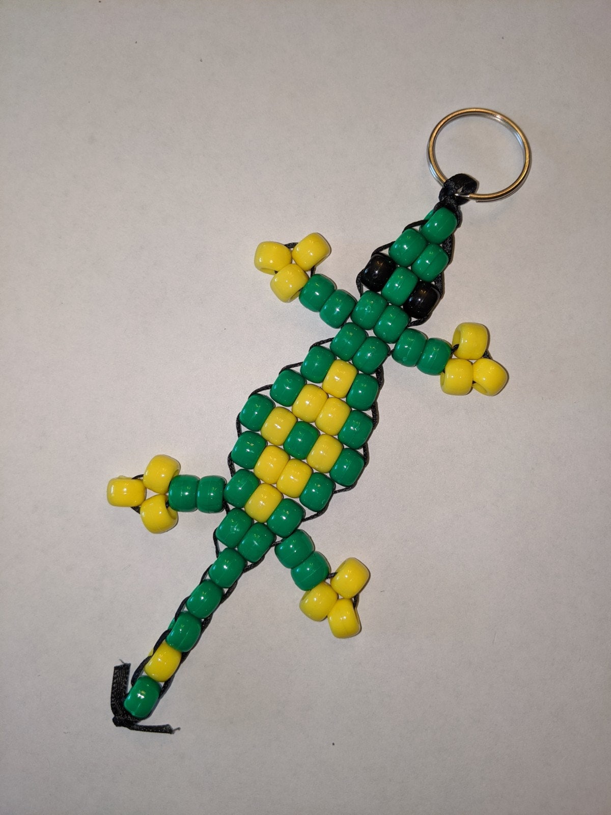 Green and Yellow Beaded Lizard - Etsy
