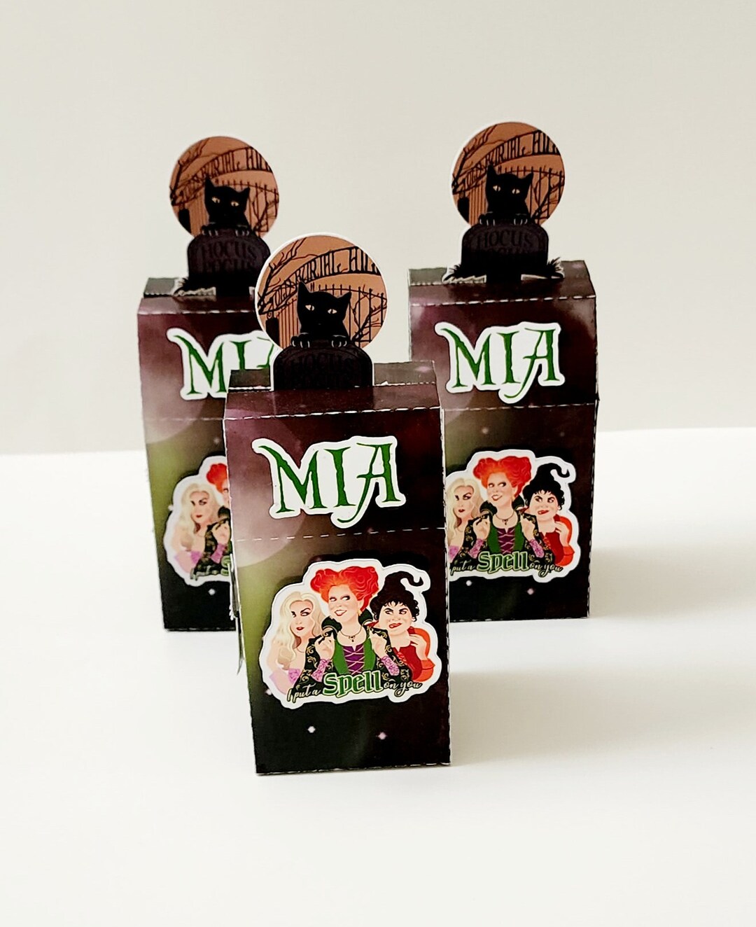 Favor Boxes. Hocus Pocus Favor Birthday,party Candy Box, Gift Box. 6 ...