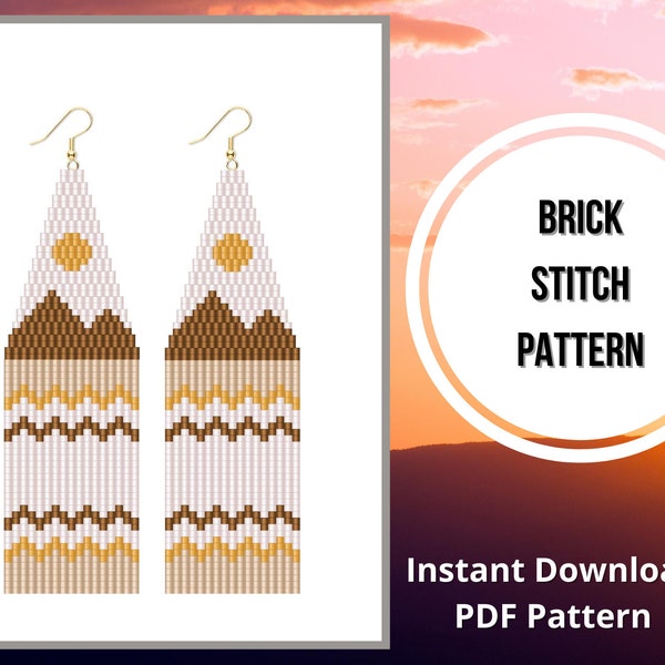 Sunset Seed Bead Earring Pattern - Etsy