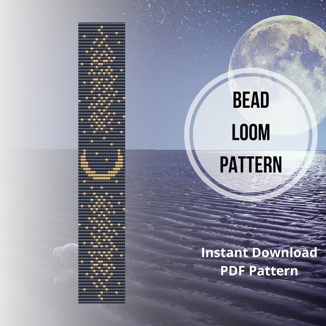 Moon Phase Bead Loom Bracelet Patterns Seed Bead Crescent Moon Native ...