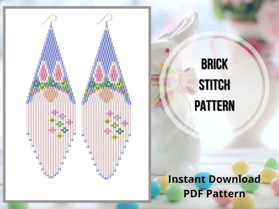 Beaded Easter Bunny Earring Pattern Easter Rabbit Seed Bead - Etsy