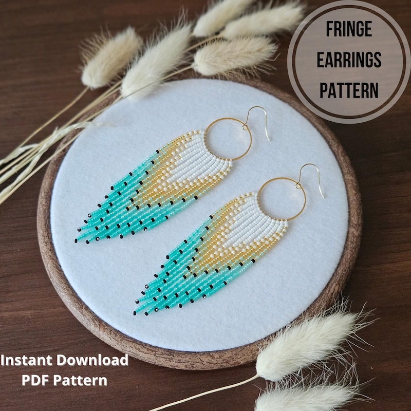 Beaded Fringe Earring Patterns - Etsy