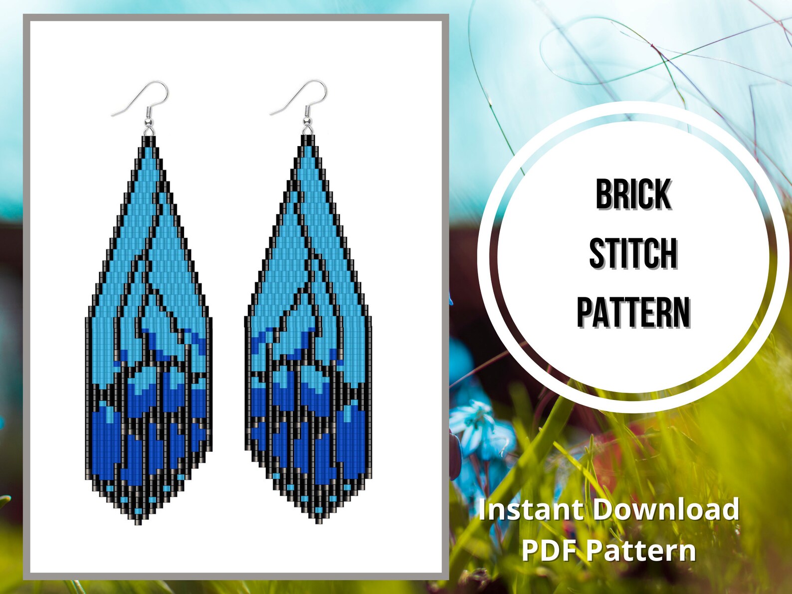 Beaded Butterfly Earring Pattern Fringe Butterfly Wings Seed Bead ...