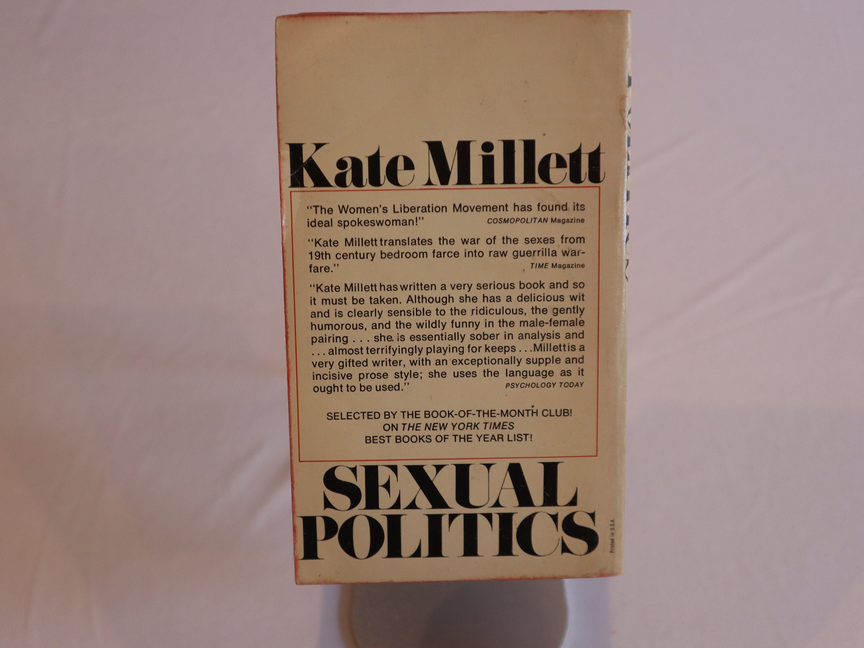 Sexual Politics Kate Millett Etsy