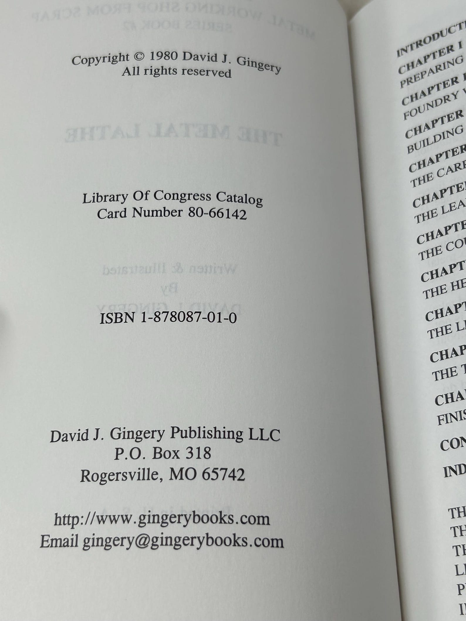 The Metal Lathe 2 by David J. Gingery Build Your Own Metal Working Shop ...