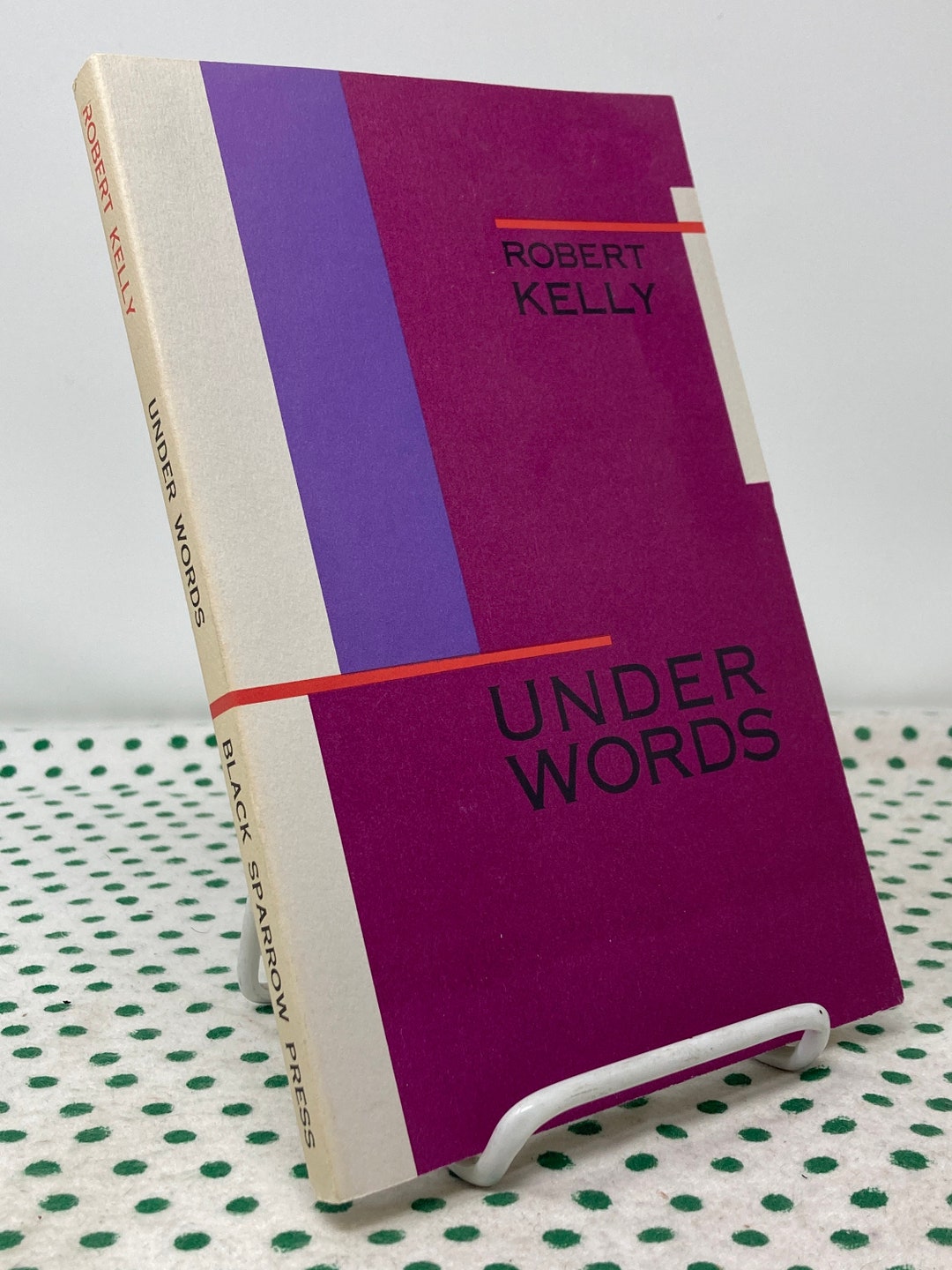 Under Words by Robert Kelly Softcover Black Sparrow Press - Etsy