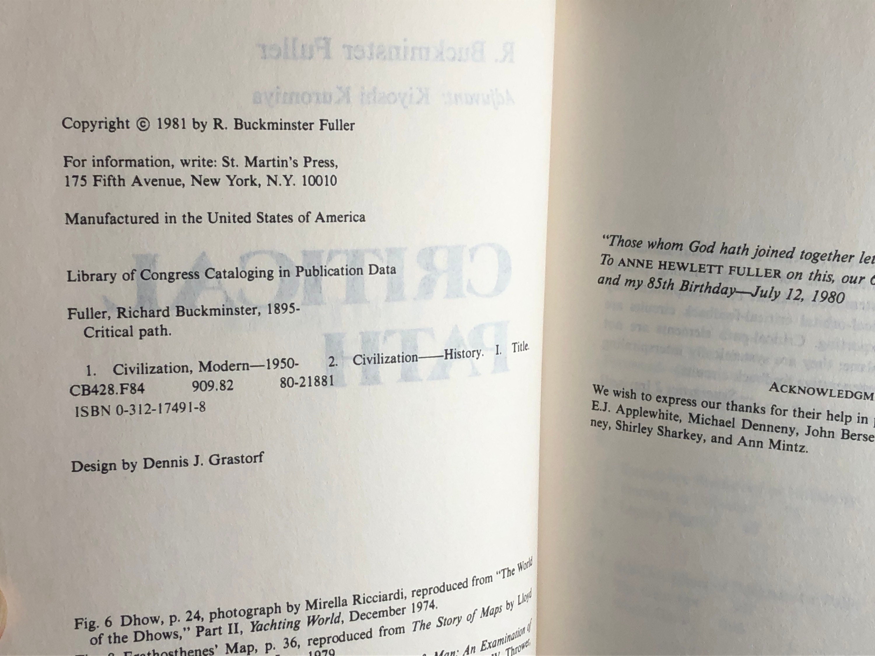 R. Buckminster Fuller Critical Path Softcover - Etsy