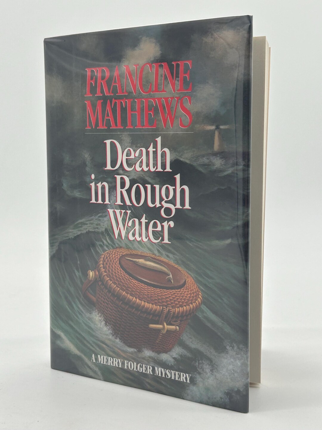 SIGNED Death in Rough Water by Francine Mathews Vintage First Edition ...