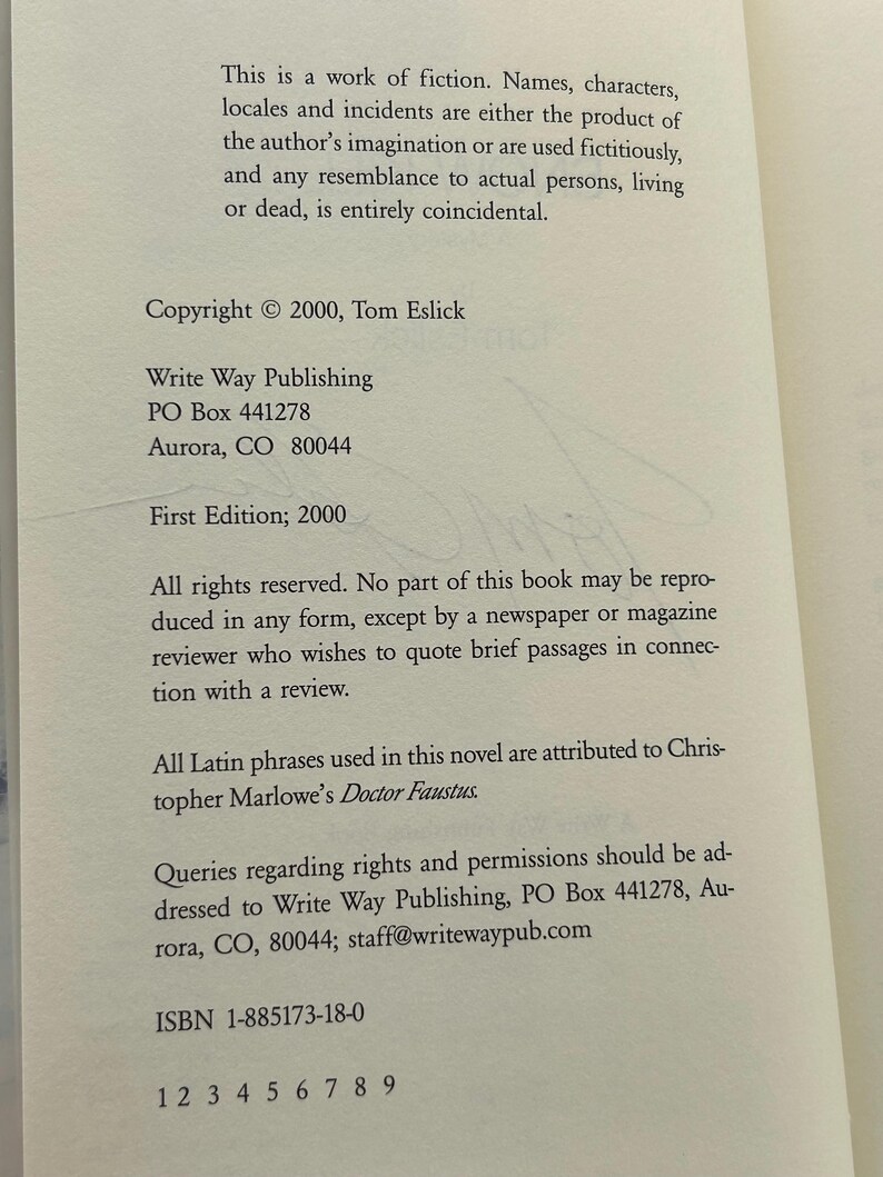 SIGNED Snow Kill by Tom Eslick Vintage Hardcover Mystery Book 2000 ...