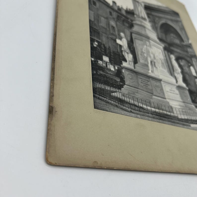 Statue of Leonardo Da Vinci, Milan, Italy Vintage Book Page Black and ...