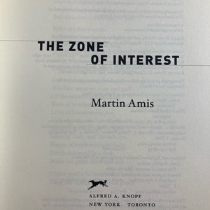 The Zone of Interest by Martin Amis 1st Edition Hardcover - Etsy