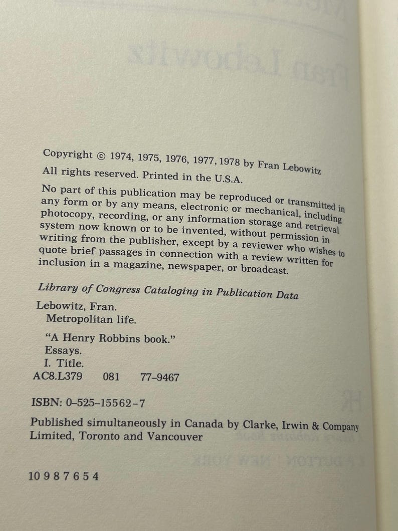 Libro de tapa dura antiguo, firmado, de Metropolitan Life, de Fran ...