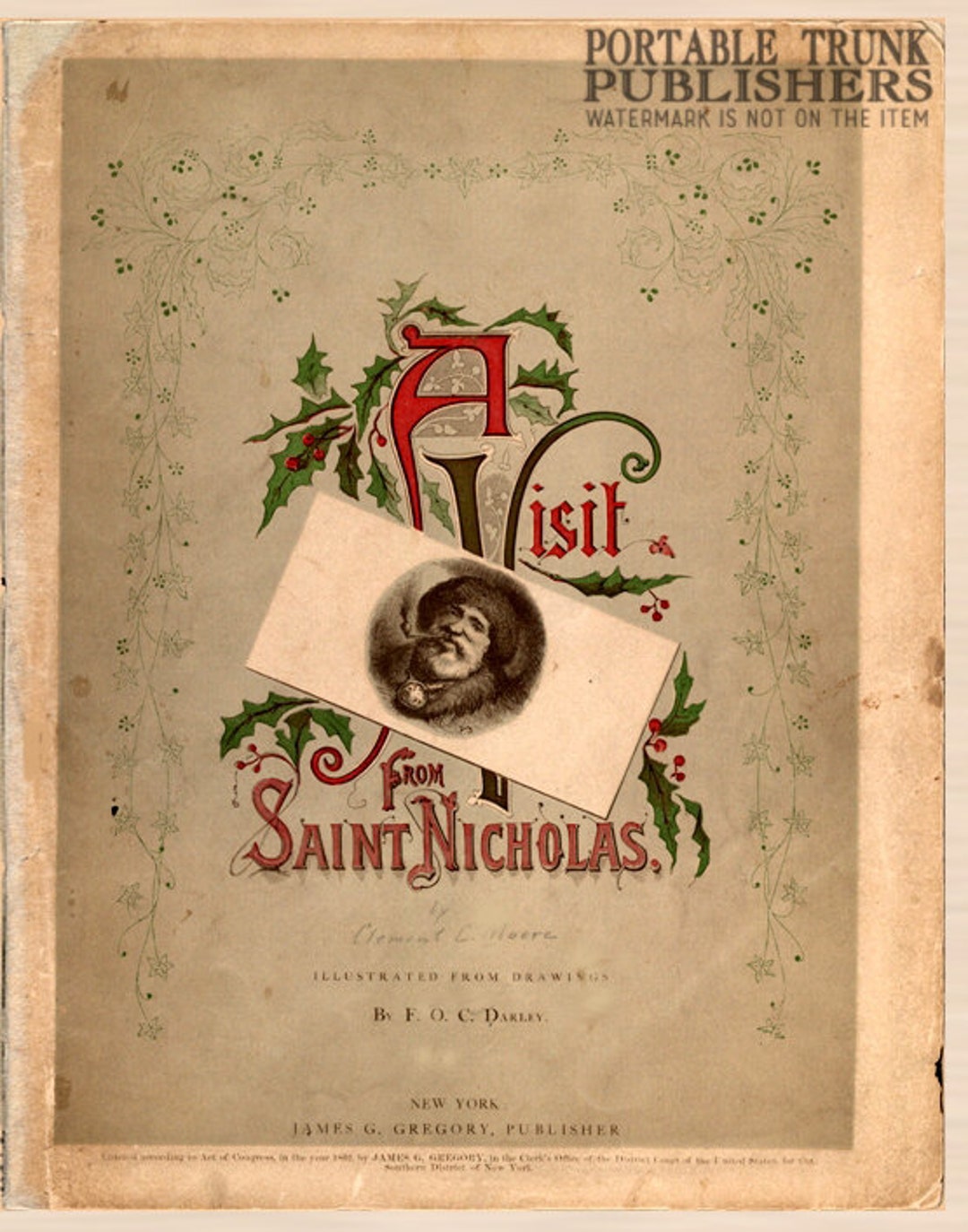 Clement C Moore (1862) A Visit From Saint Nicholas Aka T'was the Night ...