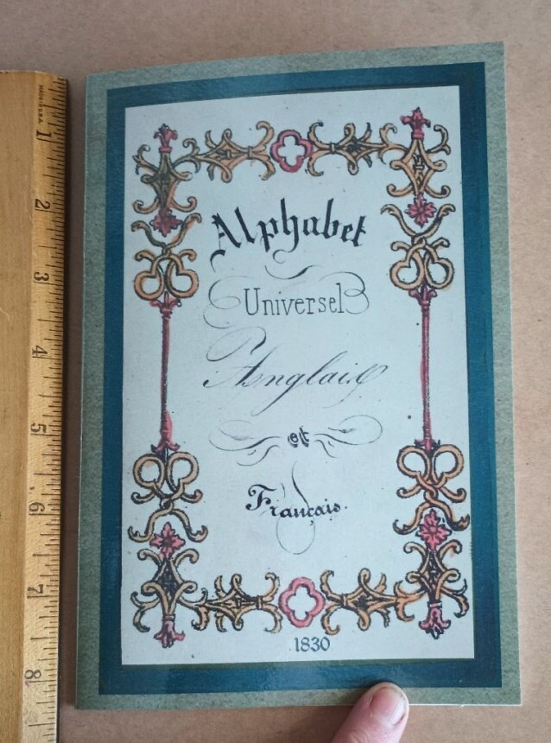 Alphabet Universel Anglais Et Français (1830) Children's A B C French ...