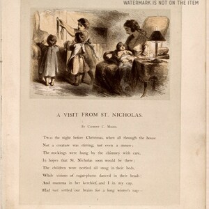 Clement C Moore (1862) A Visit From Saint Nicholas Aka T'was the Night ...