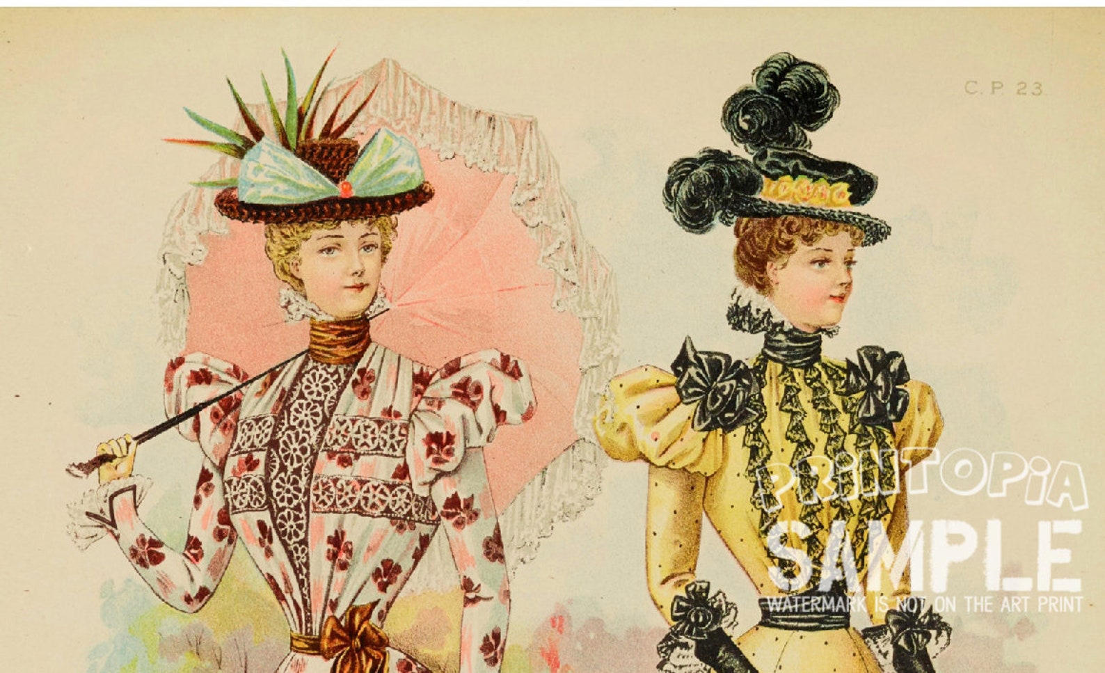 Costumes for Early Summer, May (1897) Butterick * Quality Art Print ...