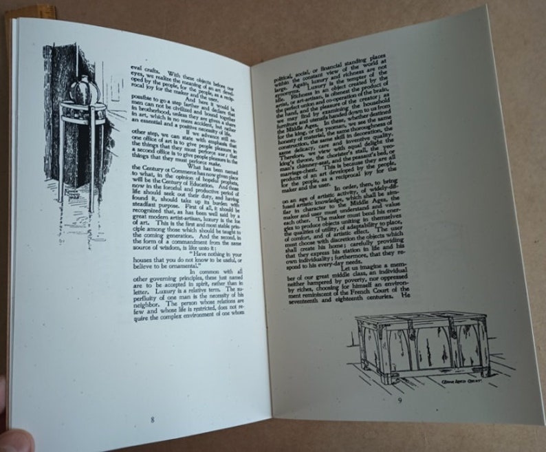 Chips From Workshop of Gustave Stickley (1901) Wood + Leather Handmade ...