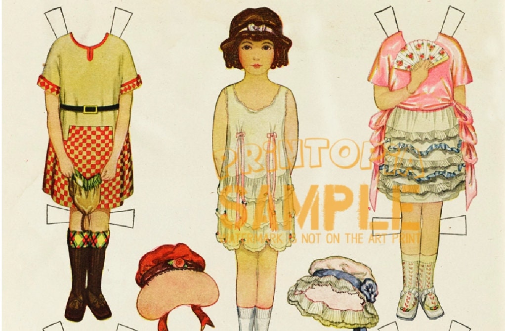 Dell Paper Doll W BUTTERICK (1921) Most Fashionable Dress Patterns ...