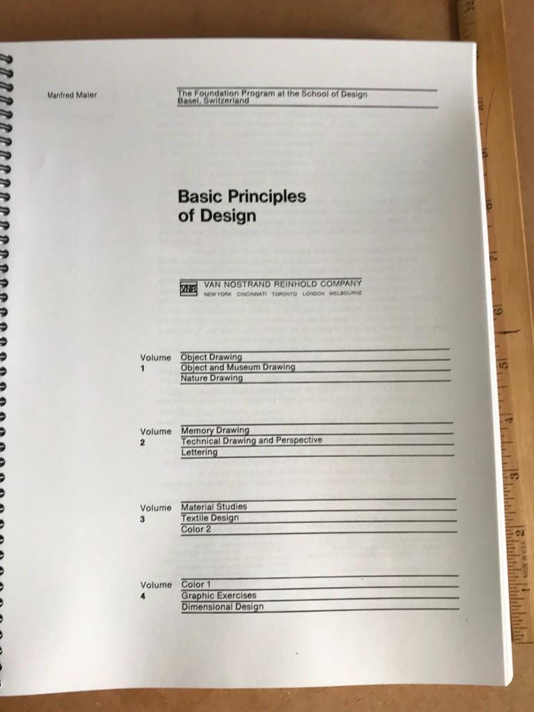 Manfred Maier (1981) Basic Principles of Design : Foundation Program ...