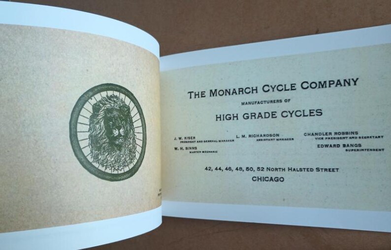 Monarch Cycle Co. (1894) Catalog of Bicycle Models + 28 Page Supplement ...