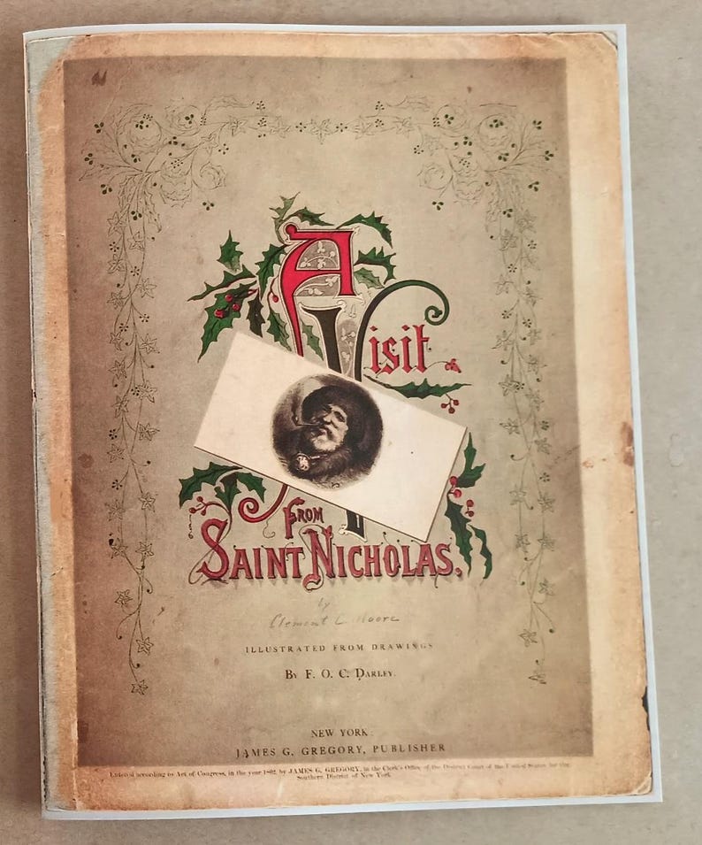 Clement C Moore (1862) A Visit From Saint Nicholas Aka T'was the Night ...