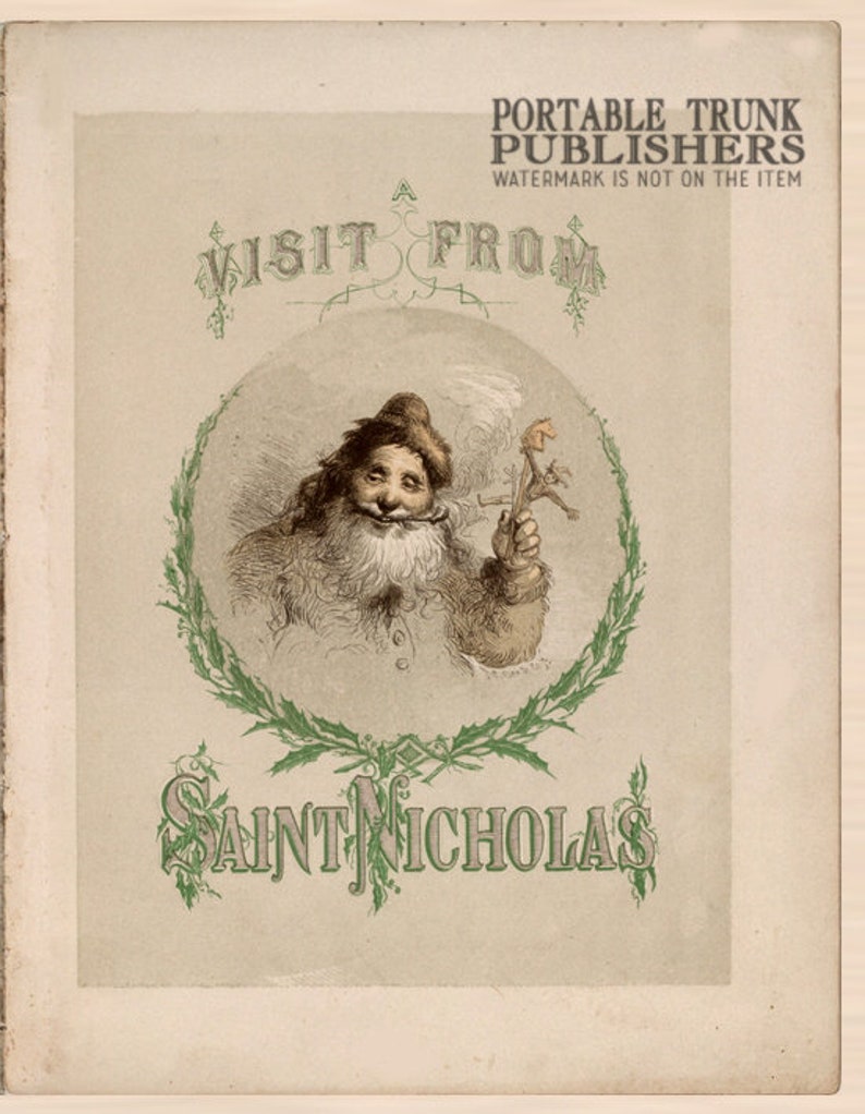 Clement C Moore (1862) A Visit From Saint Nicholas Aka T'was the Night ...