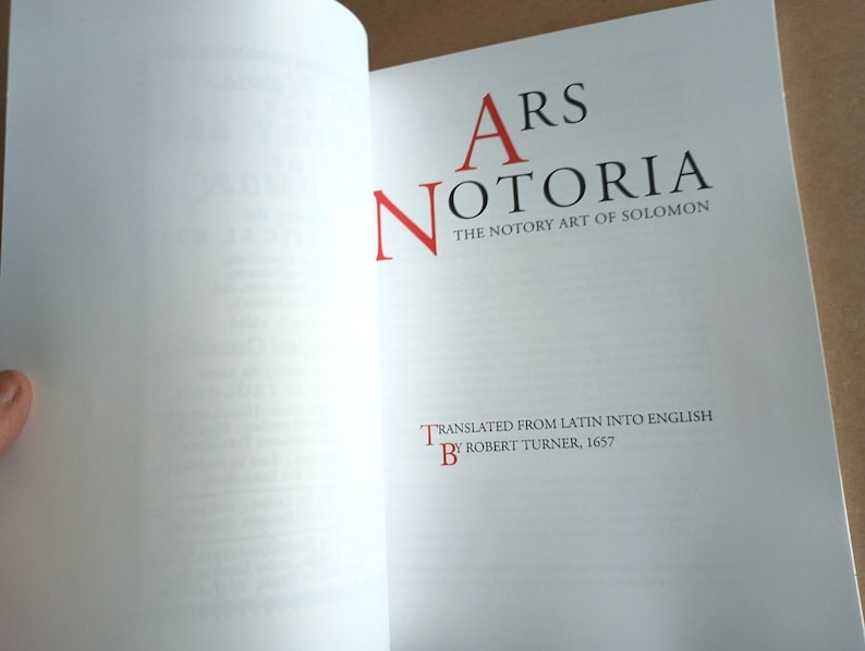 Ars Notoria, Notory Art of Solomon or Shweing the Cabalistical Key of ...