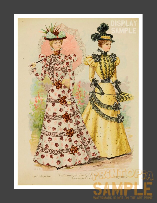 Costumes for Early Summer, May (1897) Butterick * Quality Art Print ...
