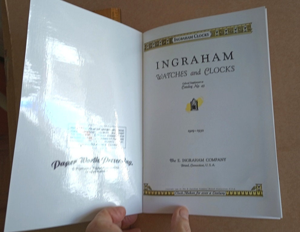 Ingraham Clocks (1929-1930) Trade Samples Catalog * Mantel Wall Alarm ...