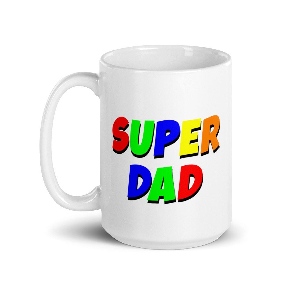 Super Dad Mug Comic Book Dad Father's Day Mug. Superhero - Etsy