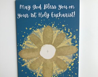 Eucharist/first Communion Card - Etsy
