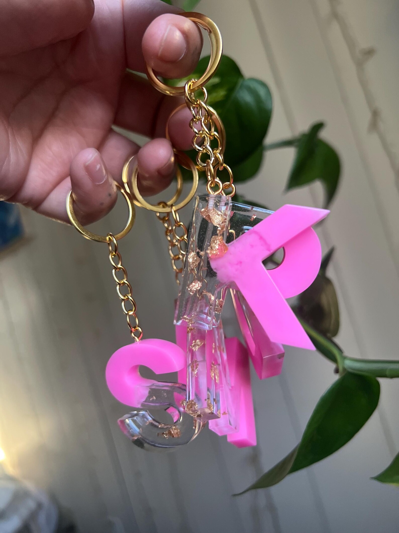 Resin Custom Initial Keychain - Etsy