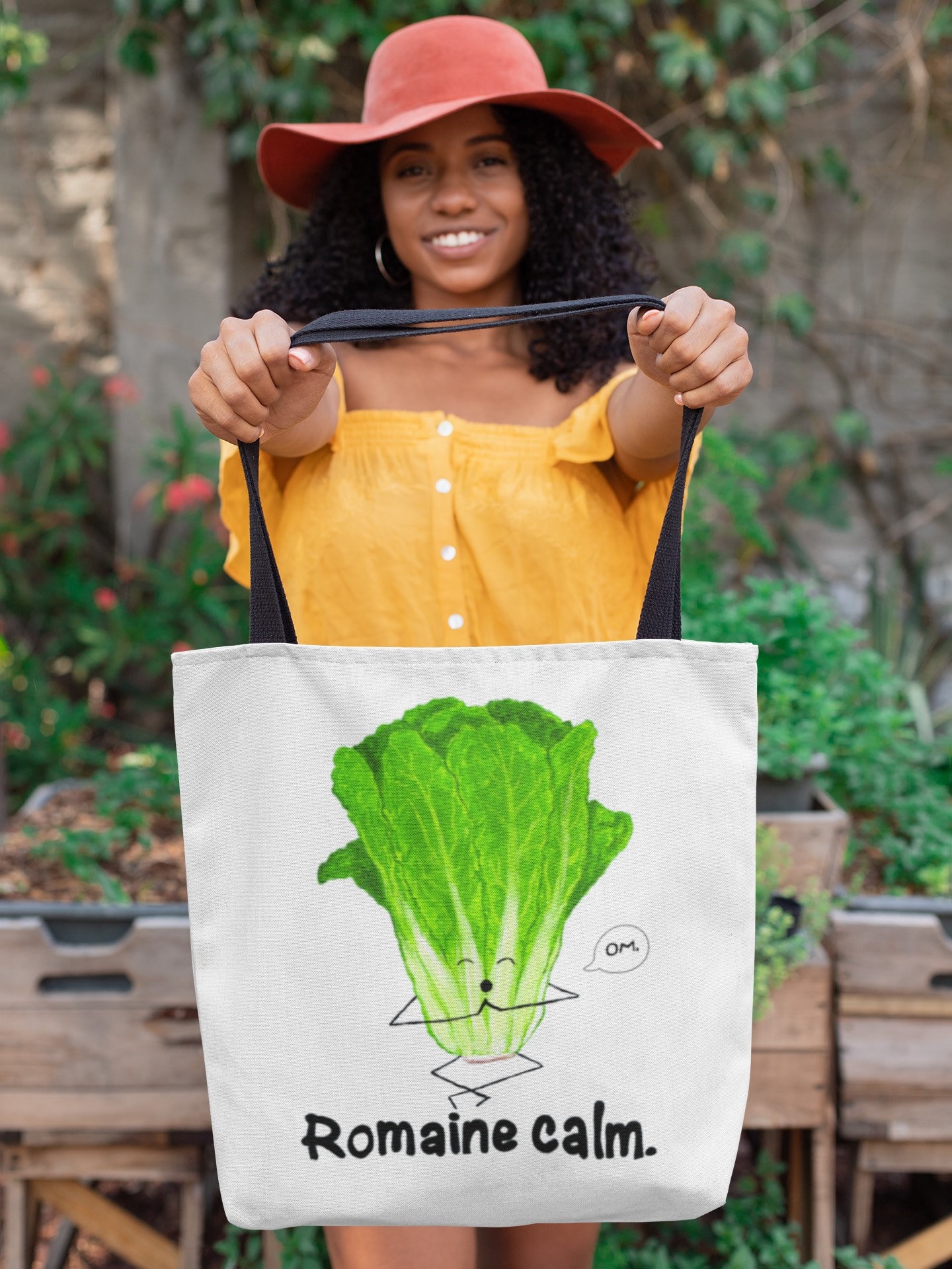 Romaine Calm Pun Large Tote Bag Funny Reusable Tote Bag - Etsy