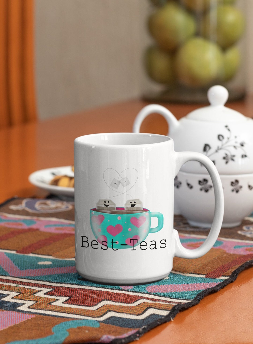 Best-Teas Best Friend Mug with Tea Pun, Punny Tea Gift for Teacher ...
