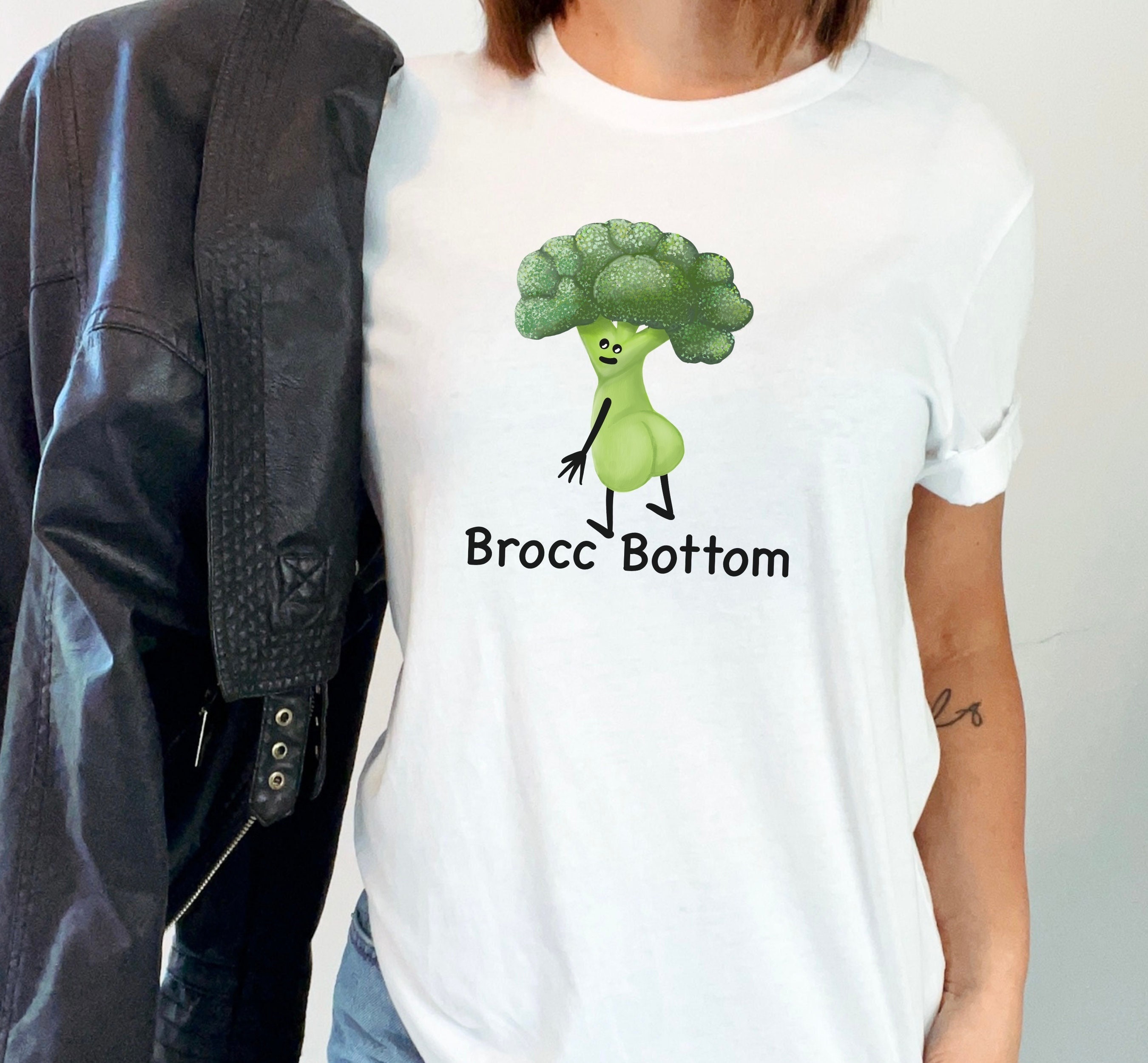 Brocc Bottom Funny Food Pun T-shirt Unisex Produce Joke Tee - Etsy
