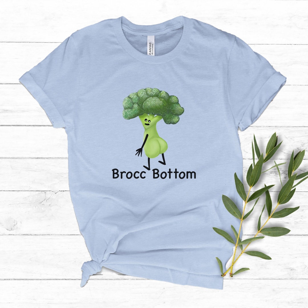 Brocc Bottom Funny Food Pun T-shirt Unisex Produce Joke Tee - Etsy