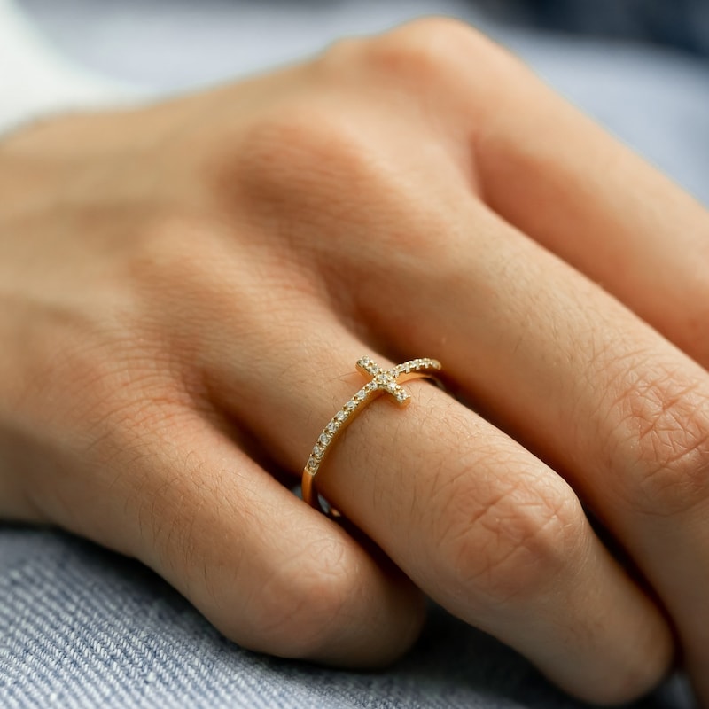 Cross Ring - Etsy