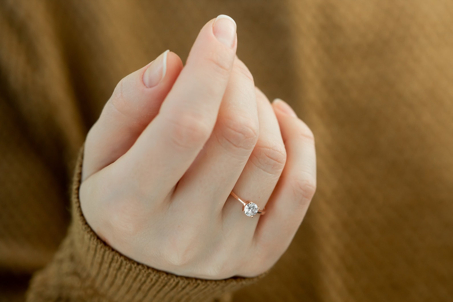 Sterling Silver Gemstone Ring Single Stone Ring | Etsy