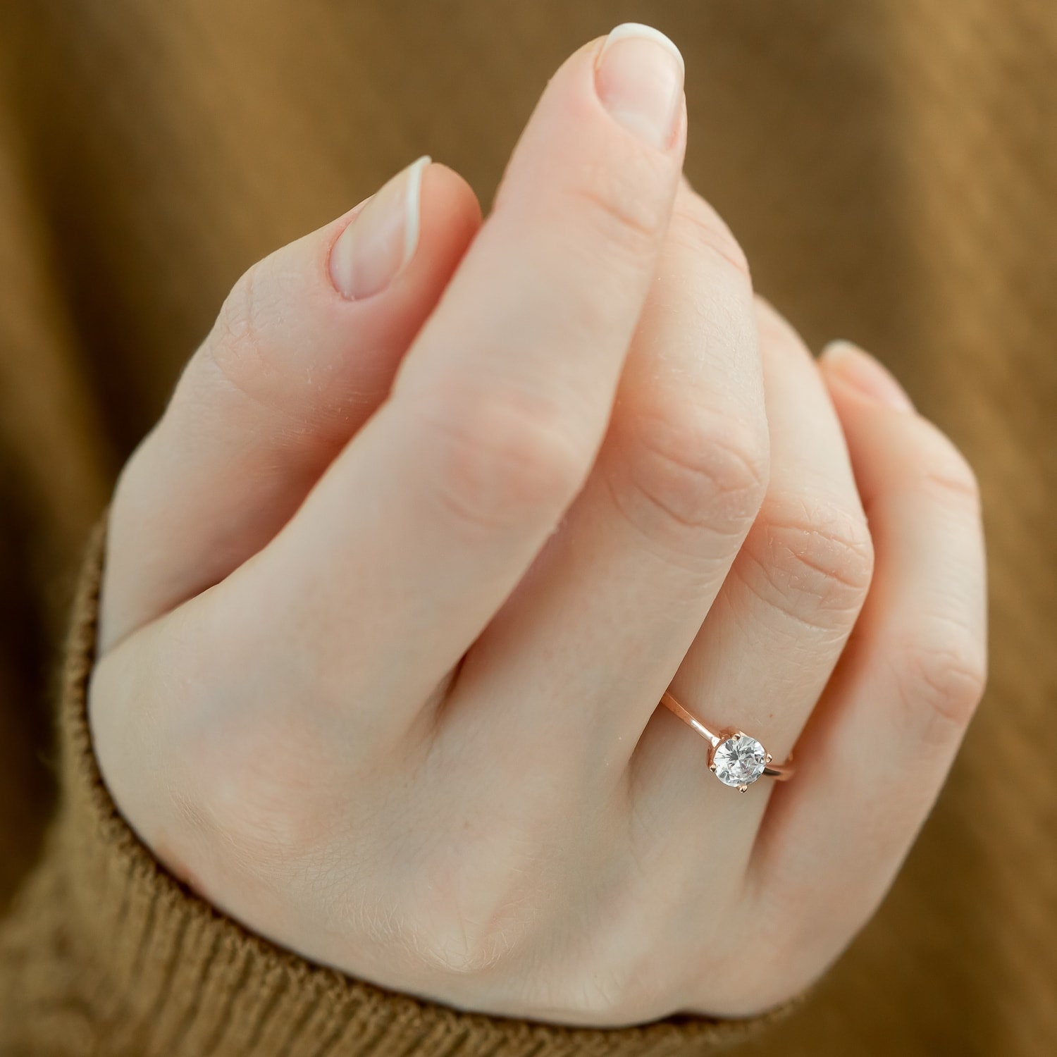 Sterling Silver Gemstone Ring Single Stone Ring | Etsy