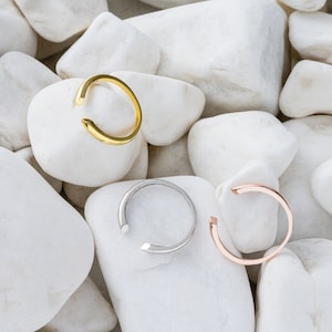 Open Band Ring • Stacking Ring • Everyday Minimalist Ring • Open Slice ...