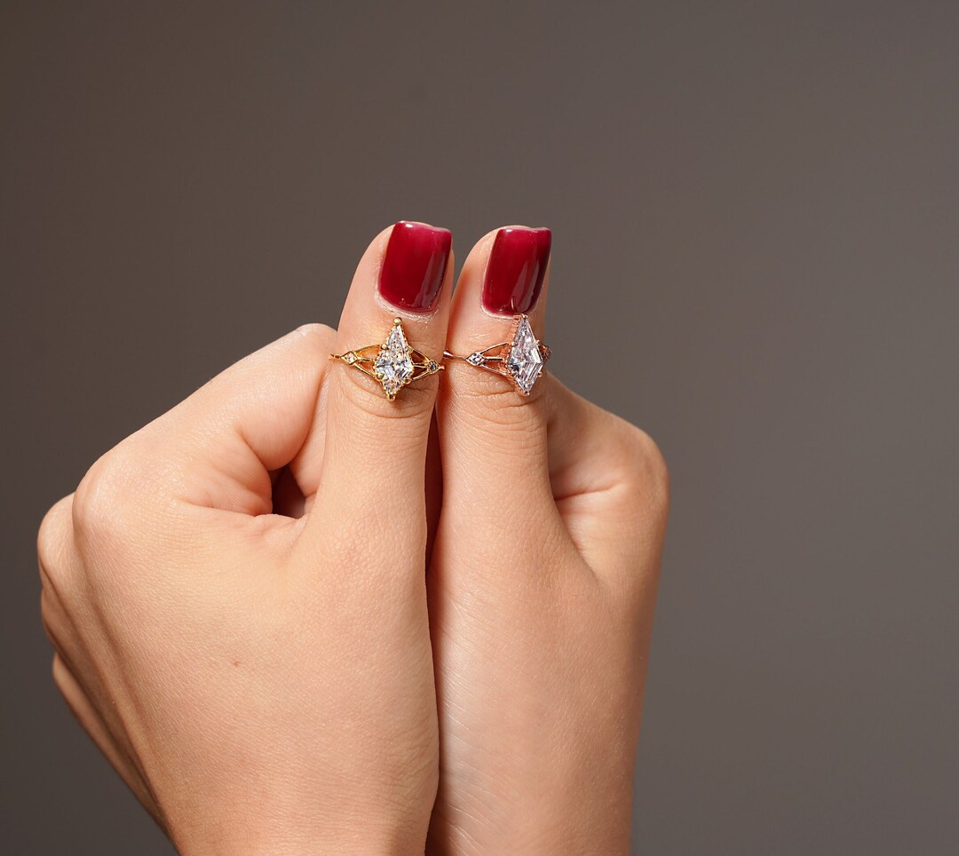 Elliptical, Circle, Square Shape Stone Bundle Ring • Birthstone Jewelry ...