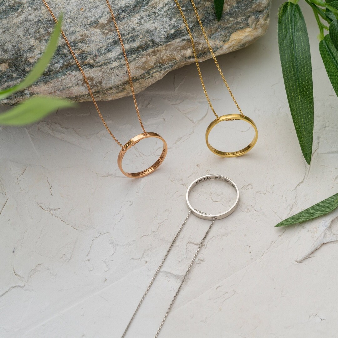 Hidden Message Ring Necklace Promise Enraved Inner Circle - Etsy
