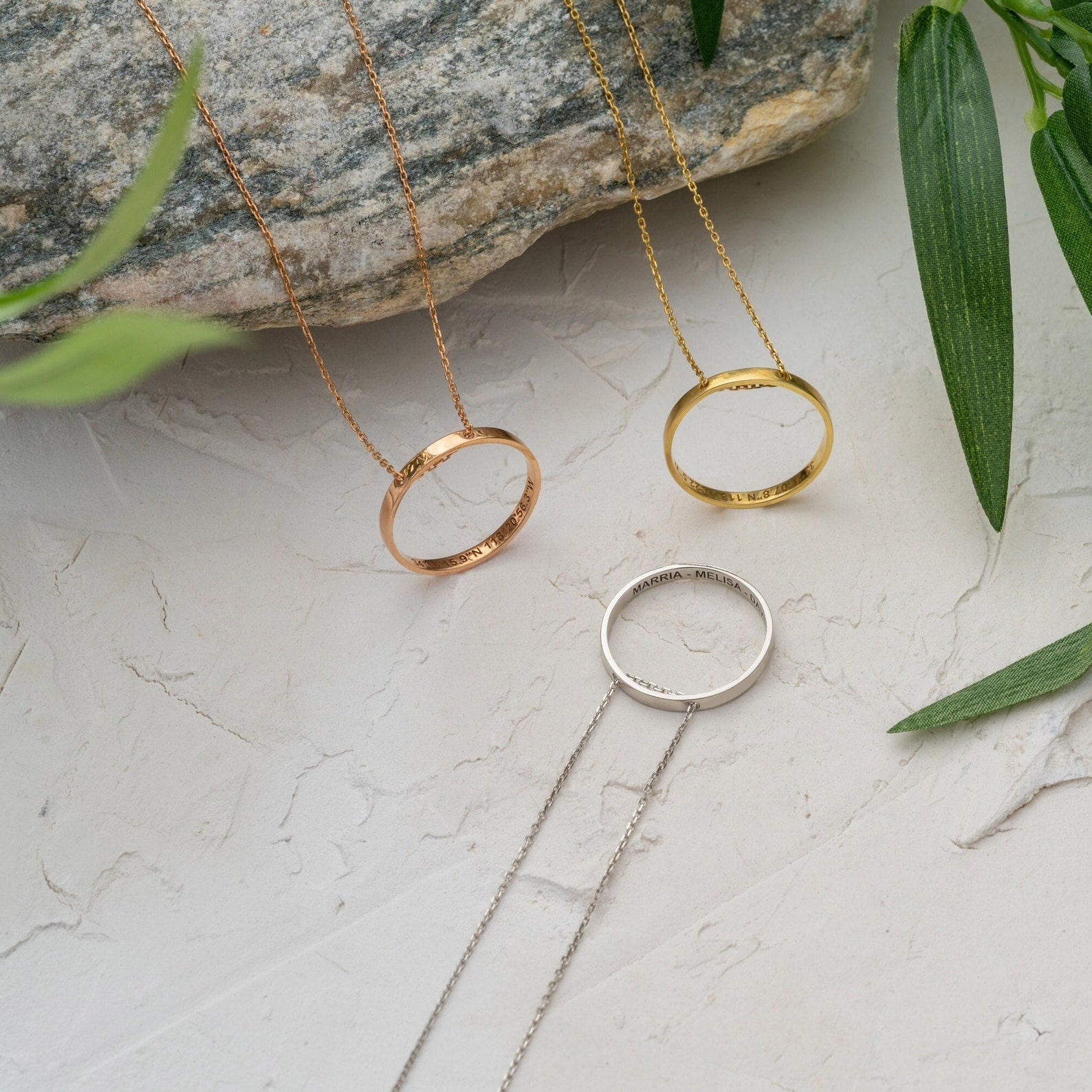 Hidden Message Ring Necklace • Promise Enraved Inner Circle Necklace ...