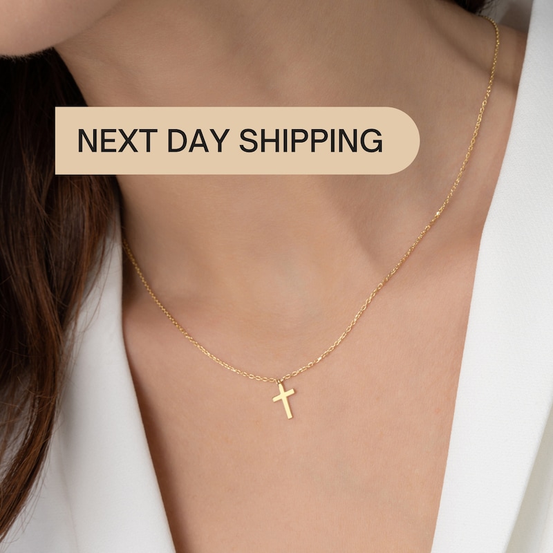 Dainty Cross Necklace - Etsy