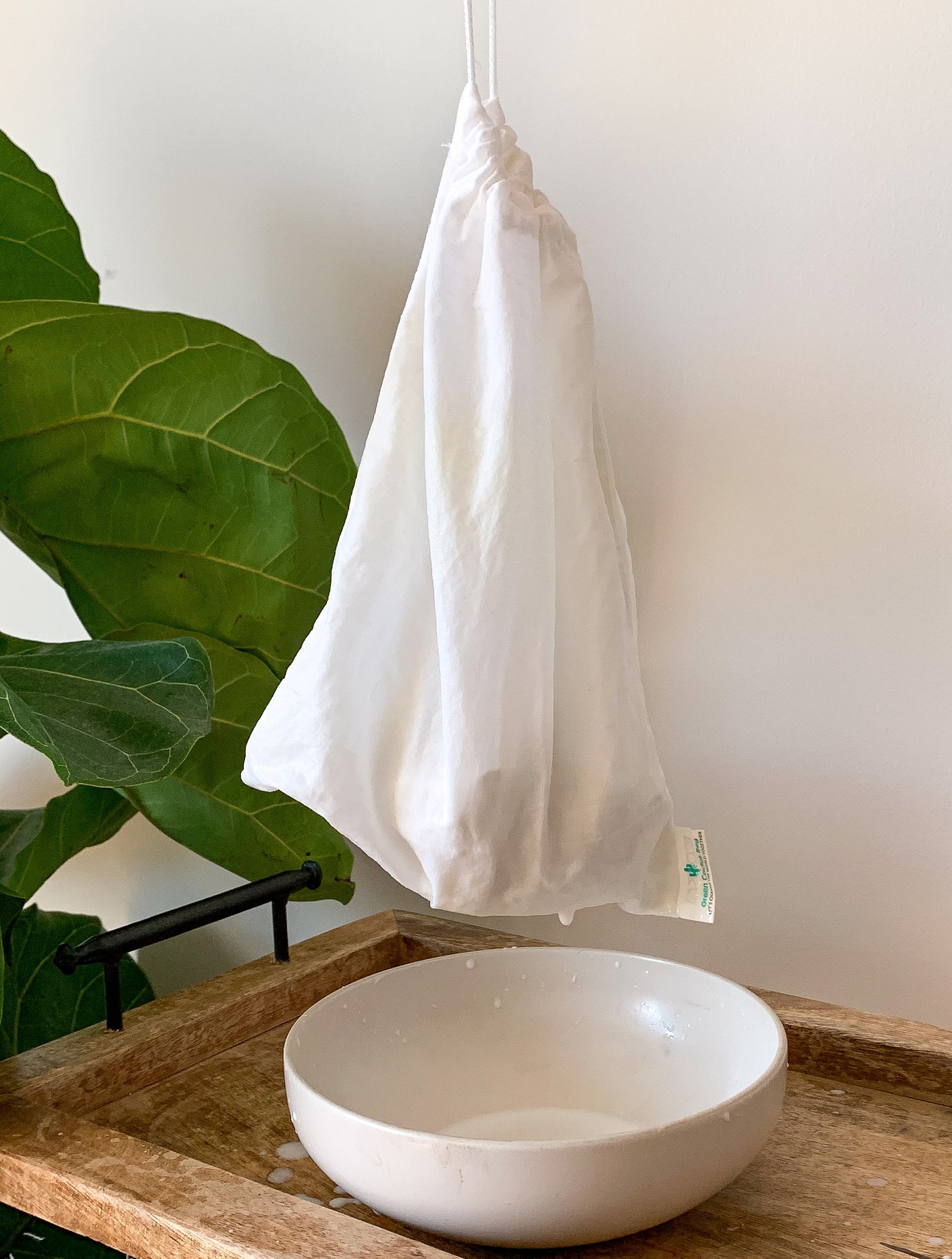 Nut Milk Bag - Cheese Cloth Bag. Organic Nut Milk Strainer. Cotton ...