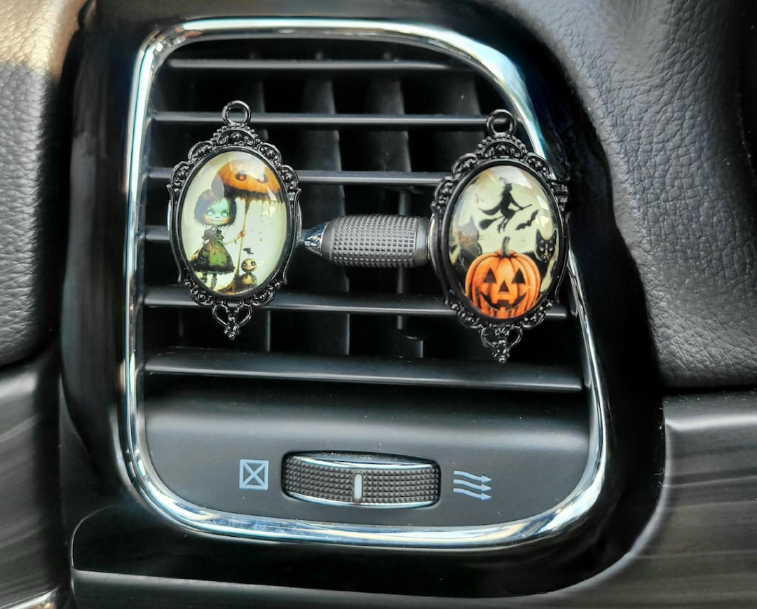 Mini Halloween Creepy Pumpkin Vent Clip | Car Air Freshener | Gothic ...