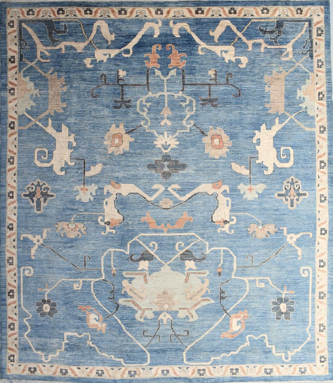 12x14 Ft Blue Rug| Modern Rug |dining Room Rug| Palace Size Rug| Over ...